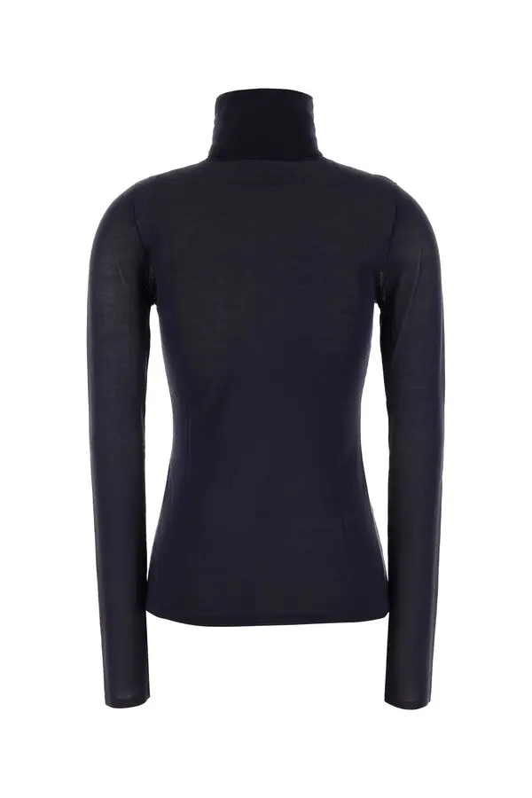 Zimmermann Navy Knit Turtleneck Top