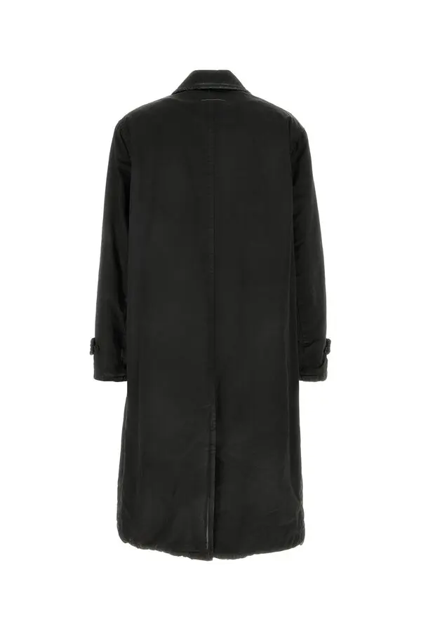 MAISON MARGIELA Cotton Blend Overcoat - Black