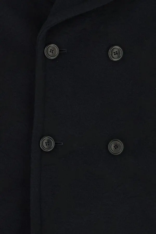 Etro Wool Coat With Floral Embroidery - Blue
