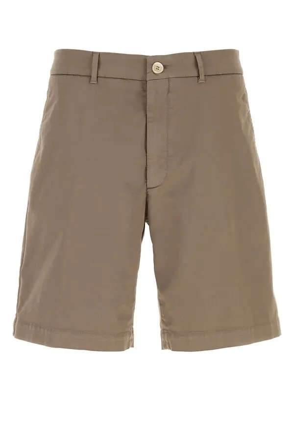 Brunello Cucinelli Mud Stretch Cotton Bermuda Shorts