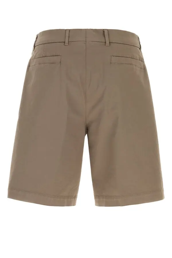 Brunello Cucinelli Mud Stretch Cotton Bermuda Shorts