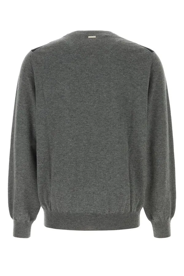 FERRAGAMO Argyle V-neck Wool Sweater