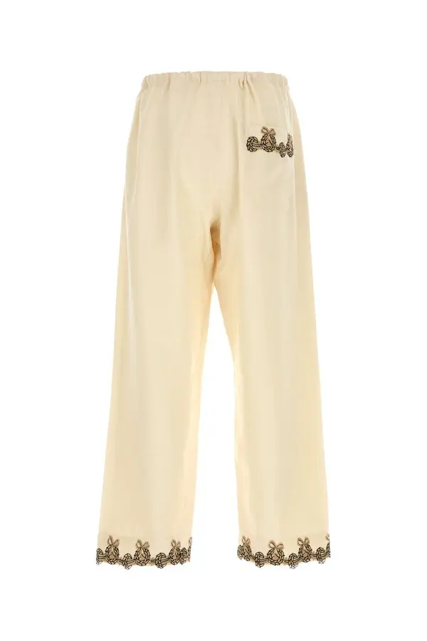 BODE Cream Wool Joggers