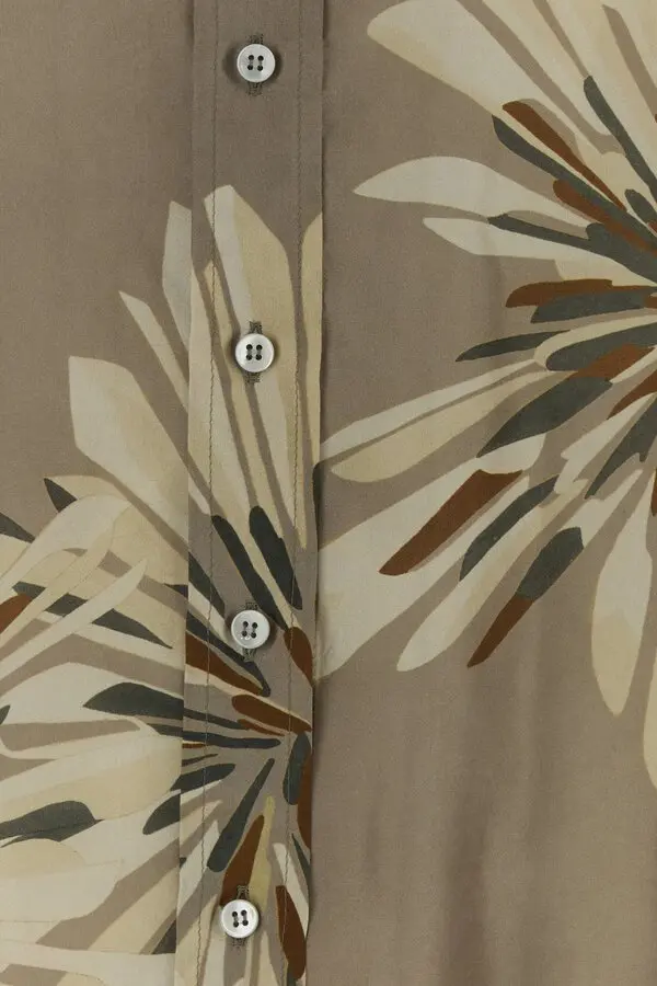 Brunello Cucinelli Printed Silk Shirt