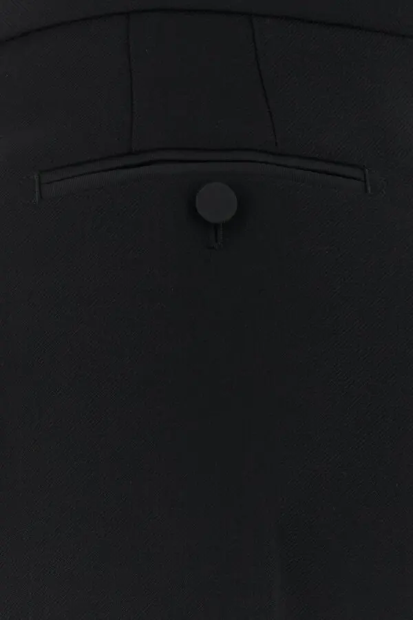 TOM FORD Wool Blend Tailored Trousers - Black