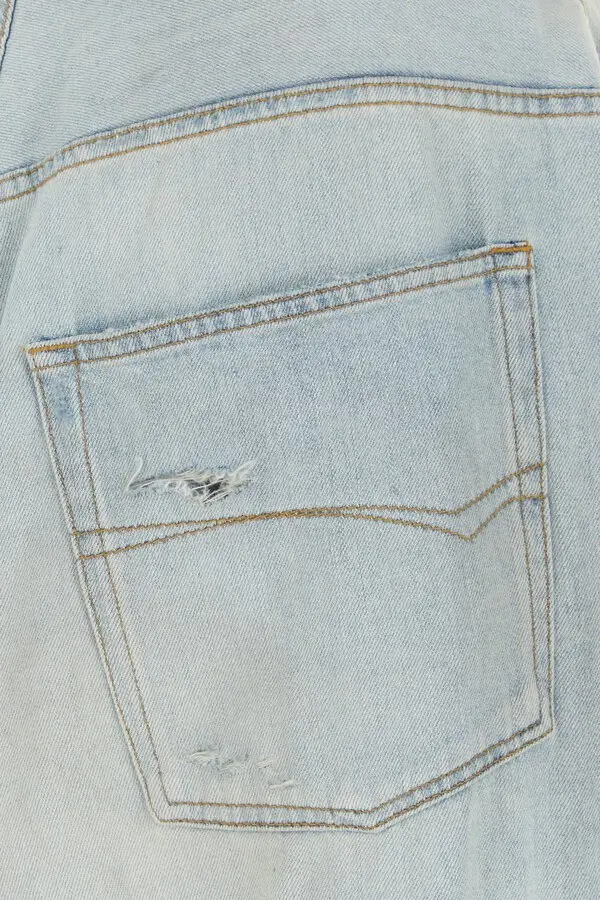 Balenciaga Stonewashed Denim Jeans With Rips