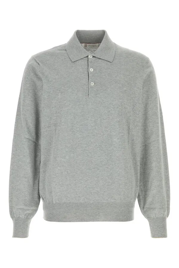 Brunello Cucinelli Cotton Polo Shirt - Grey