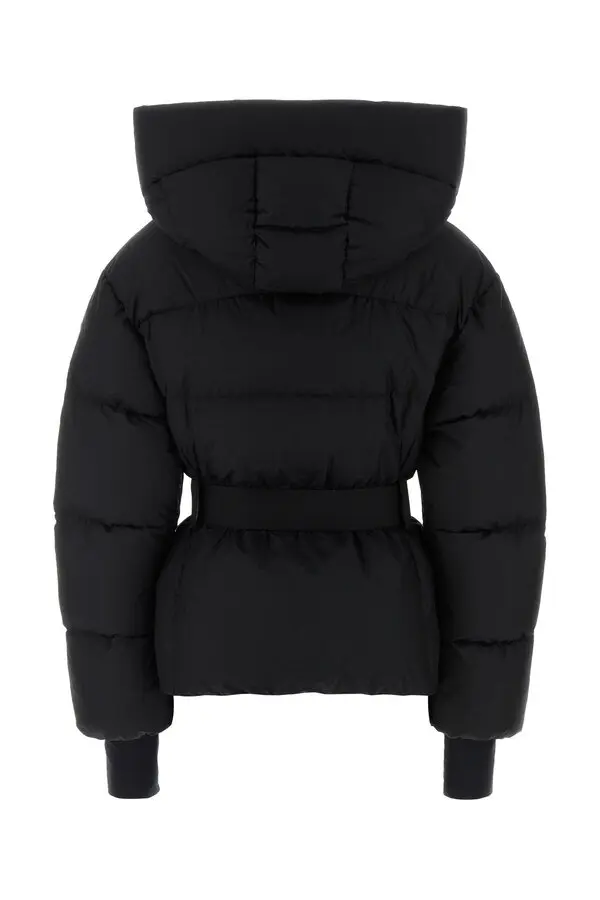 Moncler Quilted Down Jacket With Belt - Black