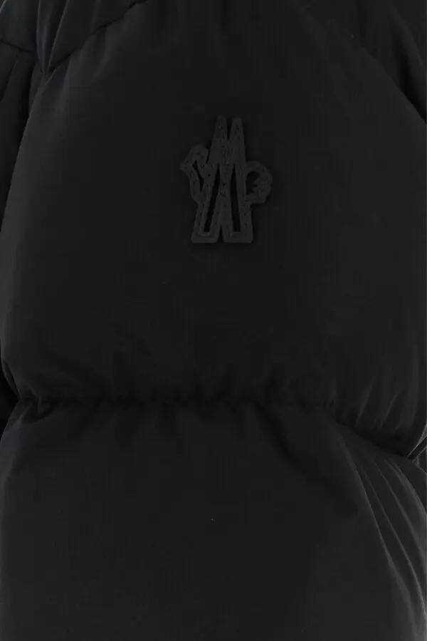 Moncler Quilted Down Jacket With Belt - Black