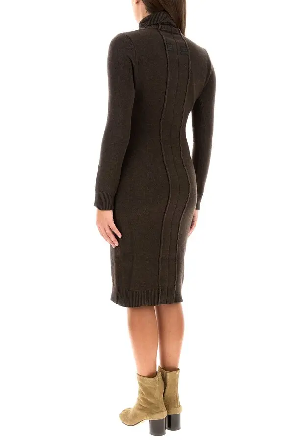 MAISON MARGIELA Wool Blend High Neck Sweater Dress