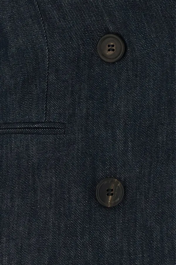 Brunello Cucinelli Dark Denim Blazer - Blue