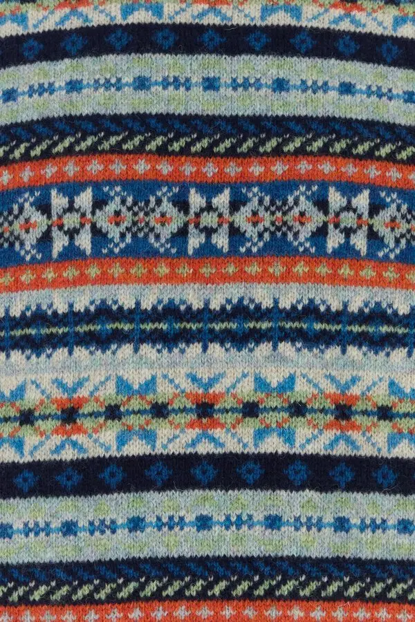 Harley Of Scotland Wool Embroidered Crew Neck Pullover