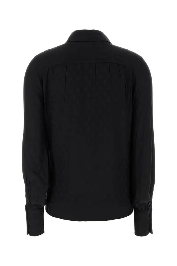 Isabel Marant Étoile Stretch Silk Polka Dot Shirt - Black
