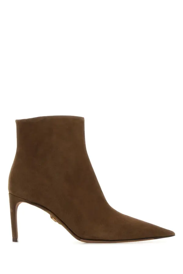 Dolce & Gabbana Suede Ankle Boots With Logo Detail