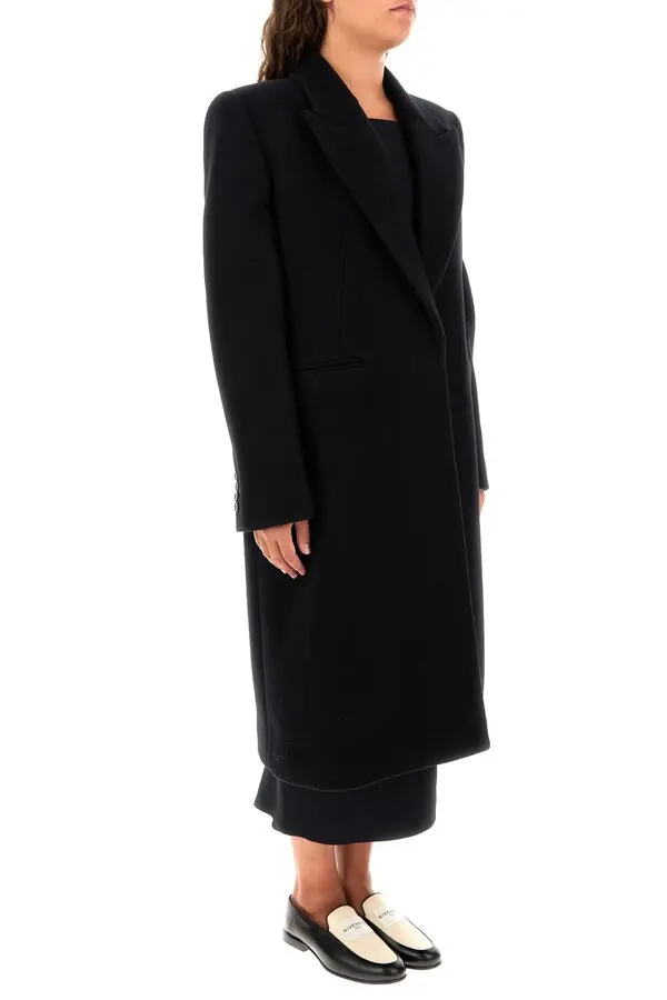 Givenchy Wool Coat With Padded Shoulders