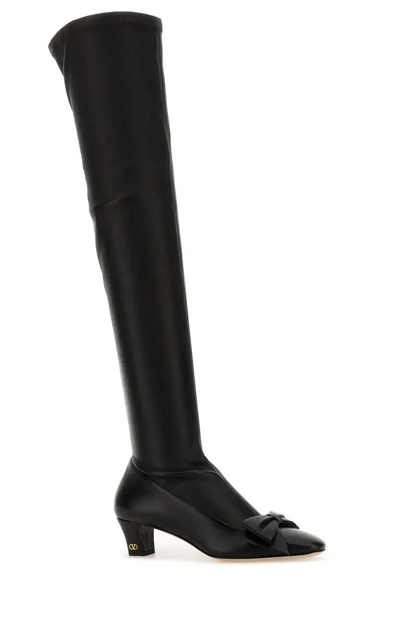 Valentino Garavani Over-the-knee Leather Boots With Bow Detailing