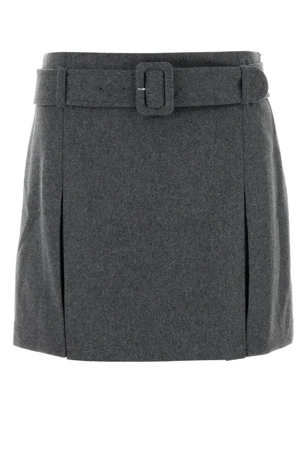 A.p.c. Flannel Cecile Mini Skirt - Grey