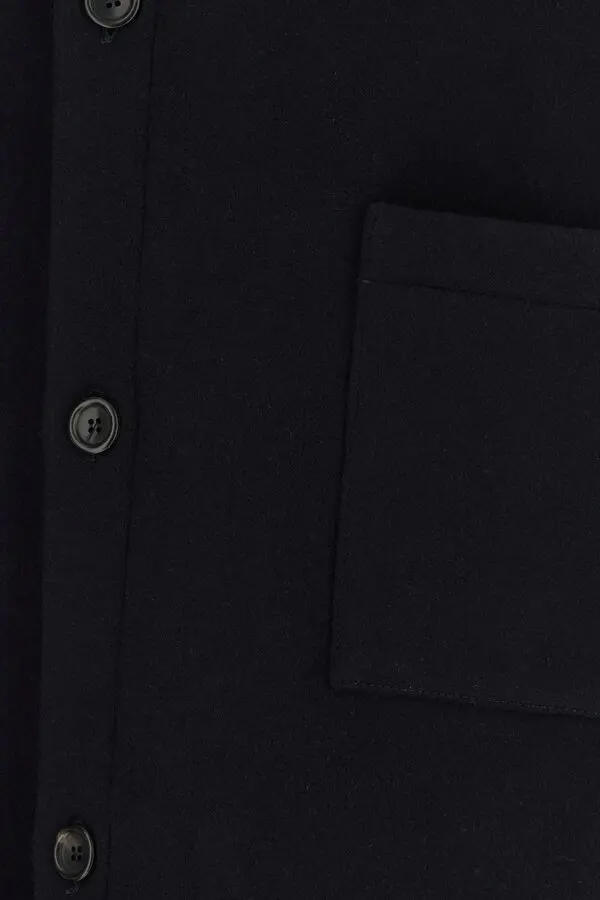 1989 STUDIO Midnight Wool Blend Coat With Contrasting Collar