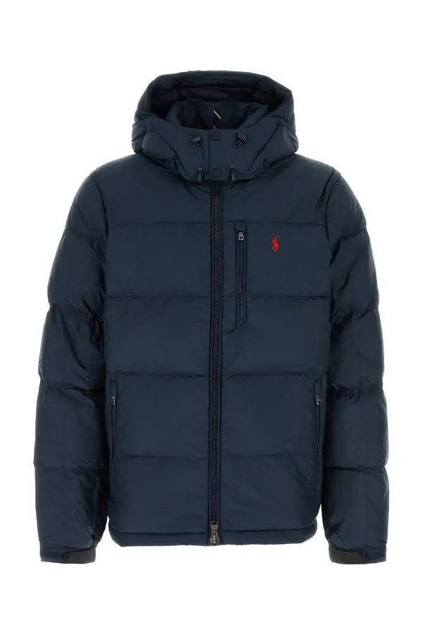Polo Ralph Lauren Down Jacket With Logo Embroidery - Blue