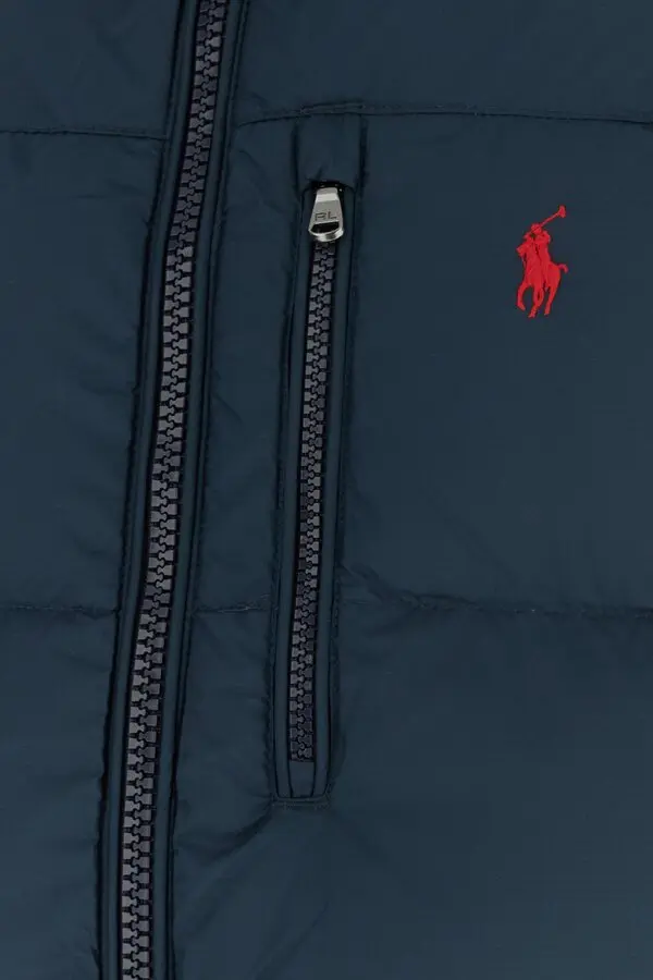 Polo Ralph Lauren Down Jacket With Logo Embroidery - Blue