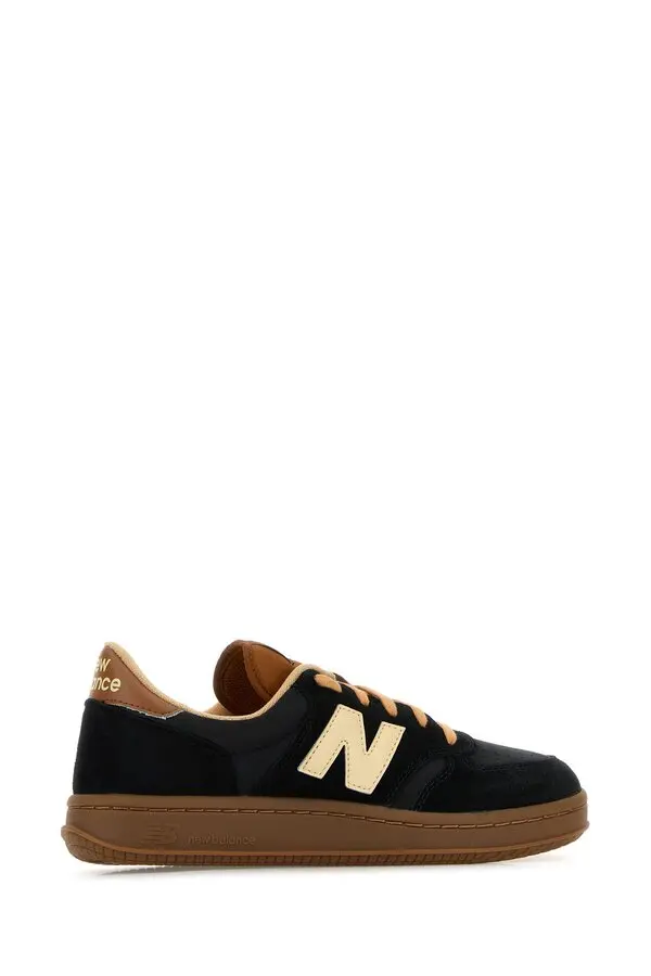 NEW BALANCE T500 Leather And Suede Sneakers - Black