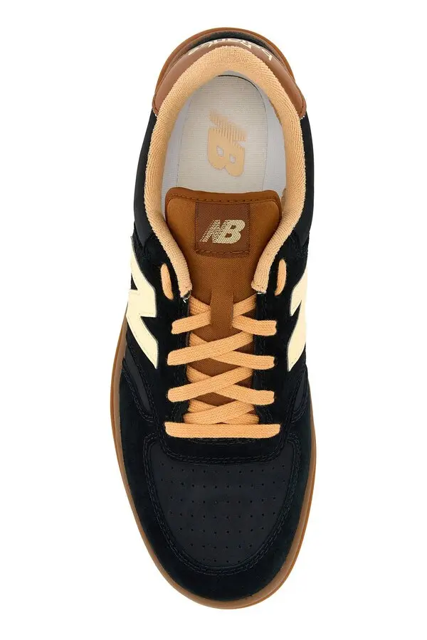 NEW BALANCE T500 Leather And Suede Sneakers - Black