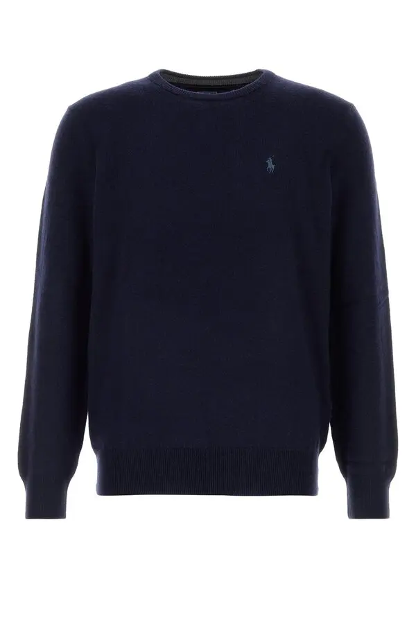 Polo Ralph Lauren Wool Pullover With Embroidered Logo - Blue