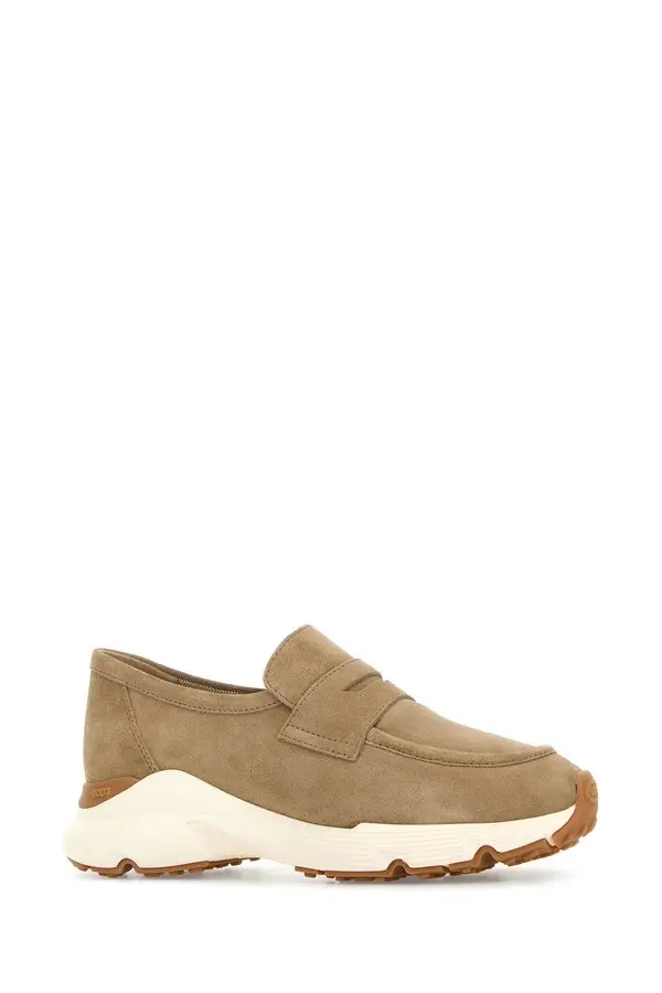 TOD'S Suede Loafers With Embossed Logo