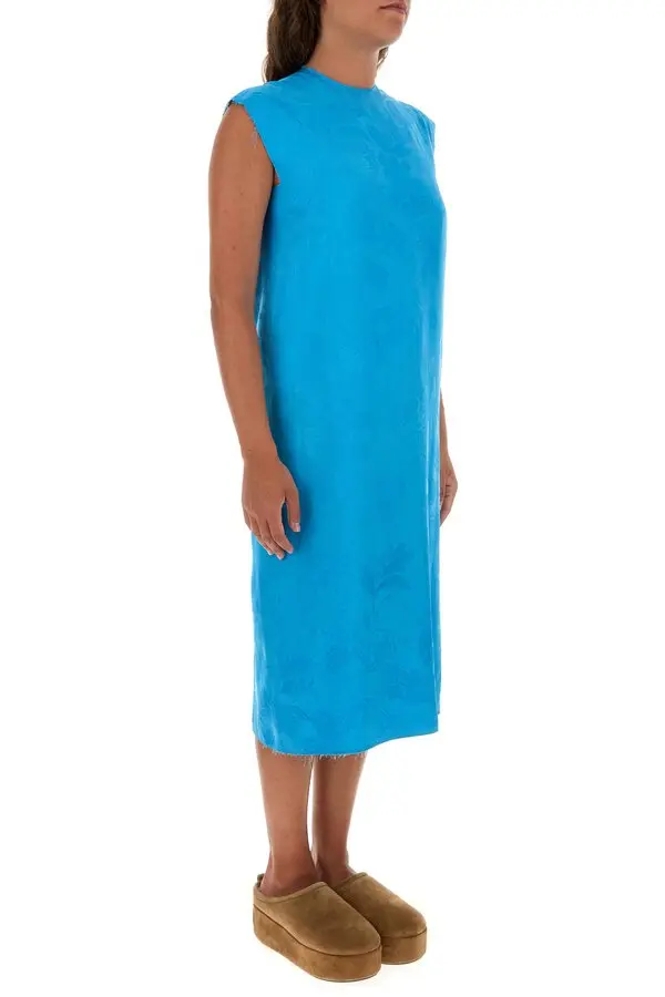 Balenciaga Light Jacquard Floral Embroidery Dress