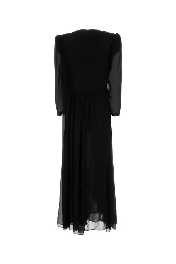 Balenciaga Crepe Dress With Ruffles