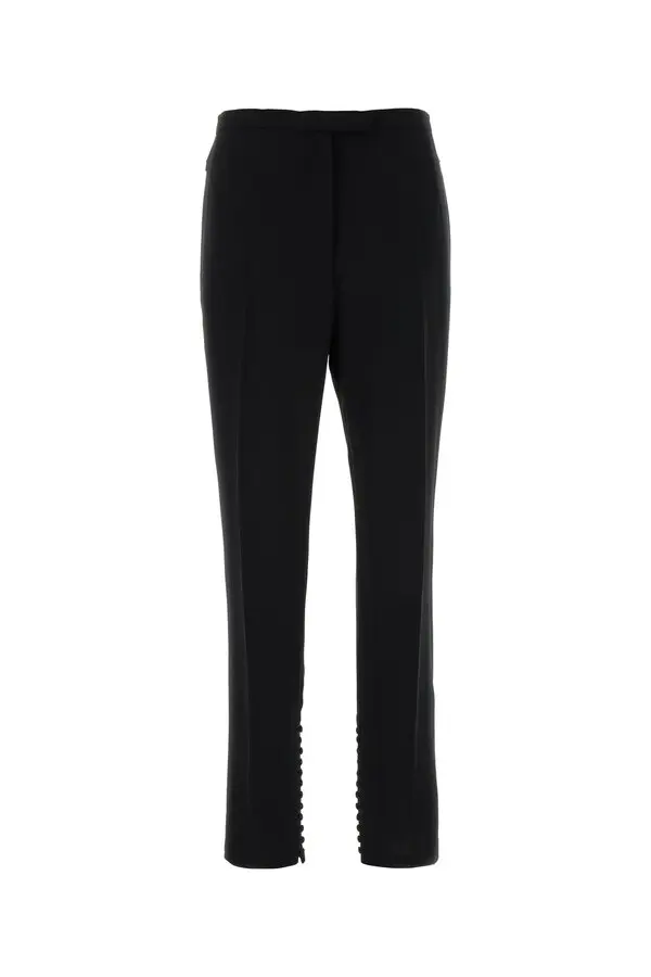 Dries Van Noten Tailored Polyester Pants With Pleats - Black