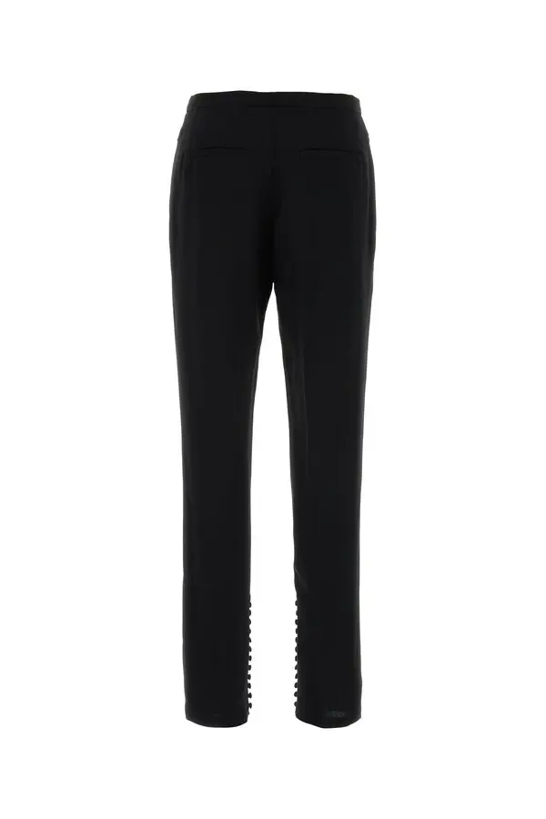 Dries Van Noten Tailored Polyester Pants With Pleats - Black