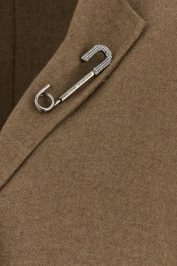 Ermanno Scervino Camel Wool Blend Blazer