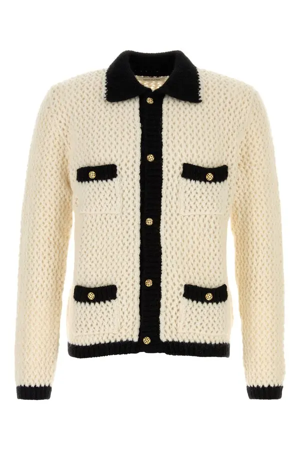 ERNEST W.BAKER Stretch Crochet Cardigan - White