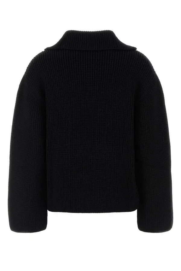 COURREGES Oversize Ribbed Merino Wool Sweater