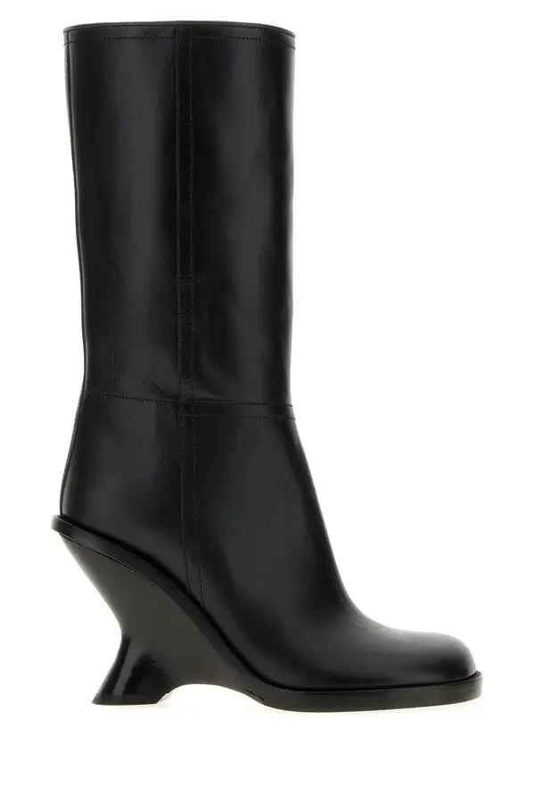 Dries Van Noten Sculptural Heel Leather Boots