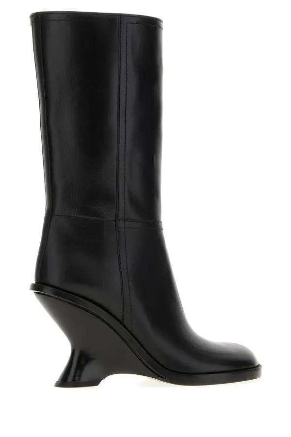 Dries Van Noten Sculptural Heel Leather Boots