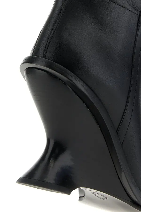 Dries Van Noten Sculptural Heel Leather Boots