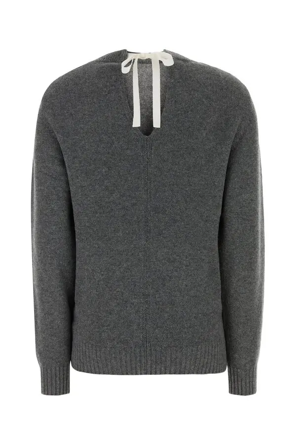 Carven Cashmere Sweater With Back Tie Detail