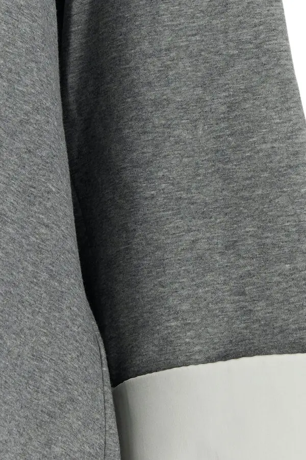 Carven Oversized Sweatshirt With Contrast Satin Cuffs
