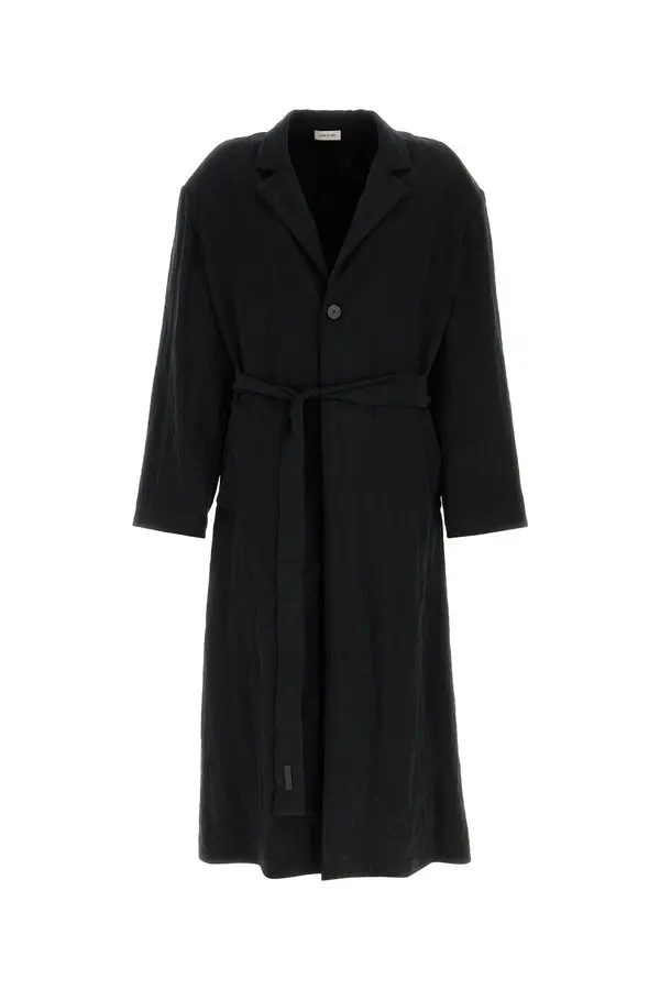 Fear Of God Lyocell Blend Trench Coat - Black