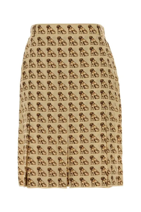 Valentino Garavani Printed Silk Crepe Skirt