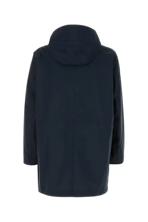 NAPAPIJRI Dark Polyester Windbreaker With Logo Patch