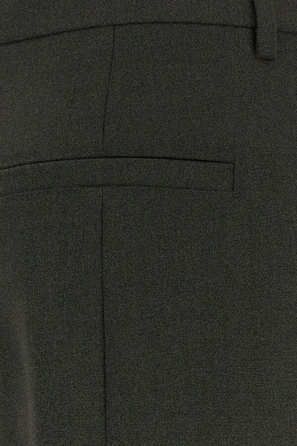 JEAN PAUL GAULTIER Wool Blend Tailored Trousers With Ironed Pleats - Grey