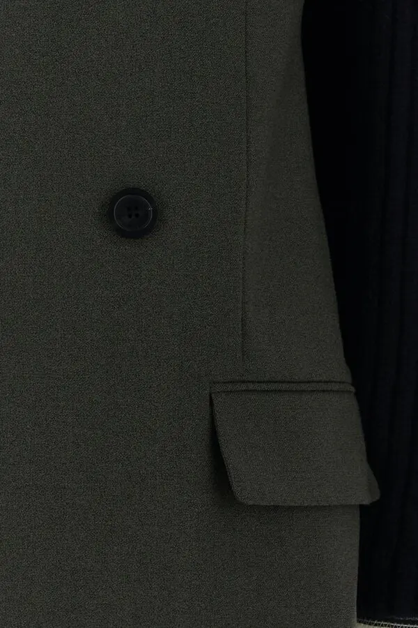 JEAN PAUL GAULTIER Wool Blend Blazer With Contrasting Knit Sleeves