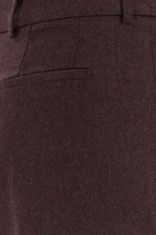 PT TORINO Stretch Wool Blend Wide-leg Pants - Purple