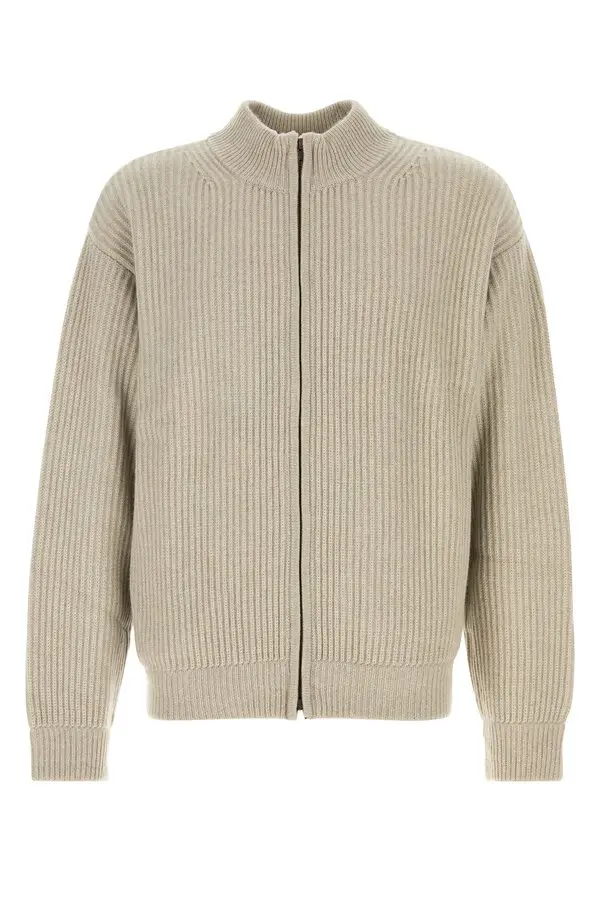 Le Kasha Ribbed Organic Cashmere Zip Cardigan