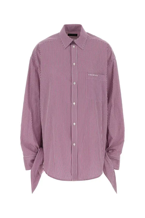 Balenciaga Embroidered Oversize Poplin Shirt