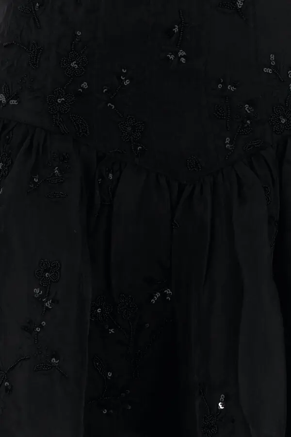 GANNI Organza Balloon Skirt With Bead Embellishments