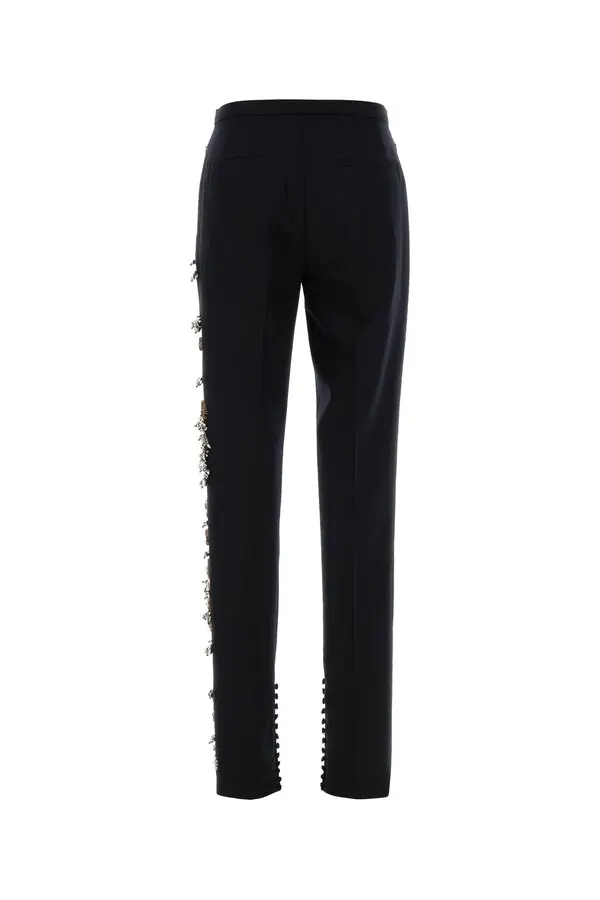 Dries Van Noten Embellished Wool Trousers